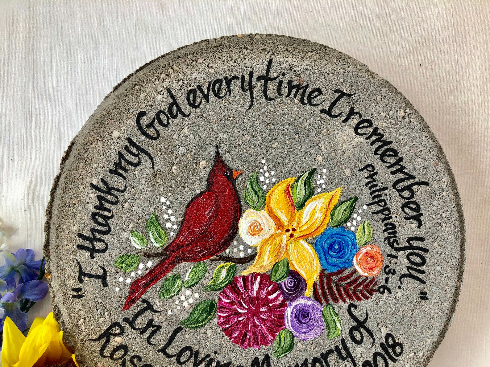 CARDINAL Memorial Stone Memorial Gift Bereavement Memorial - Etsy