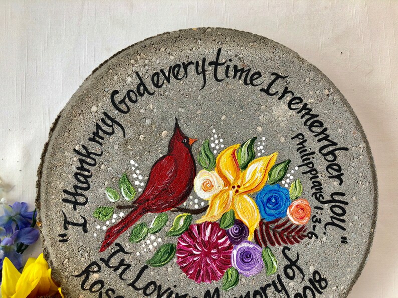 CARDINAL Memorial Stone Memorial Gift Bereavement Memorial - Etsy