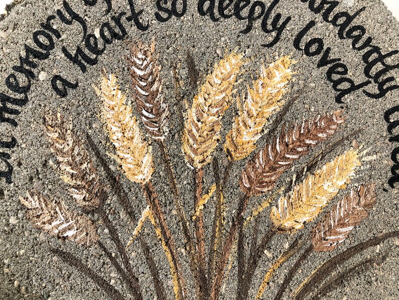 Wheat Memorial Stone Memorial Stone Memorial Gift Memorial | Etsy