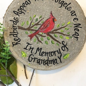 CARDINAL Memorial Stone, Memorial Gift, Memorial Gifts, Garden Memorial ...
