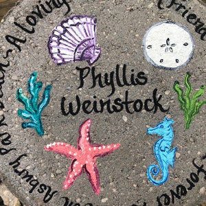 Personalized Beach Memorial Garden Stone: Sea Shell Memorial Gift - Etsy