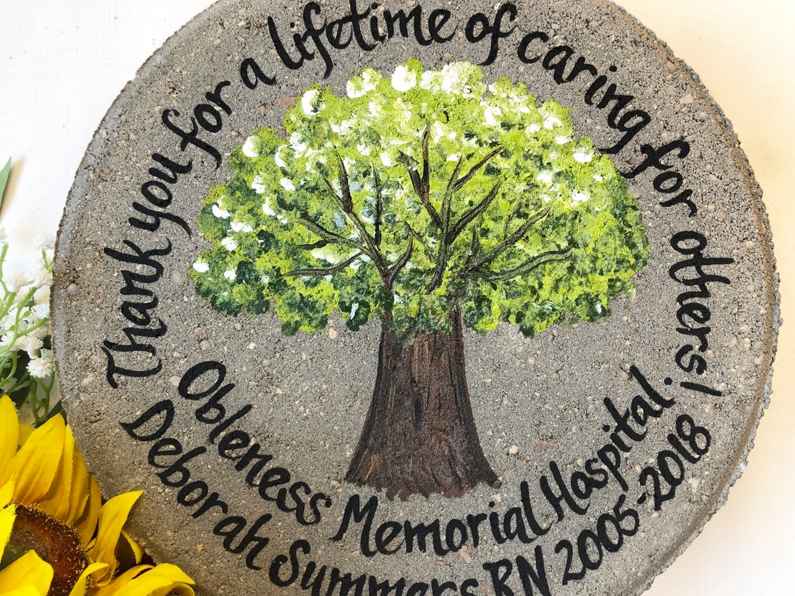 RETIREMENT GIFT, Hand Painted Stepping Stone, Retirement Gifts, Painted ...
