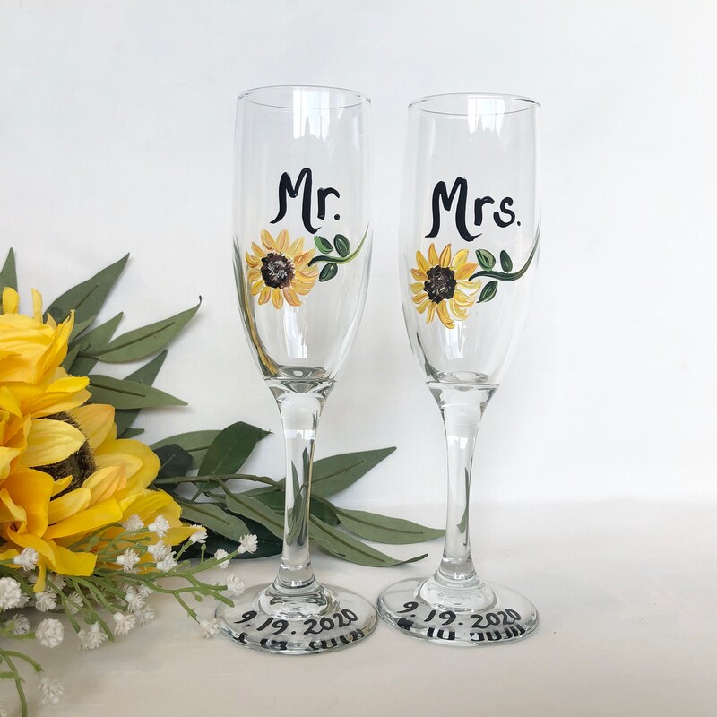 Sunflower Glasses - Etsy