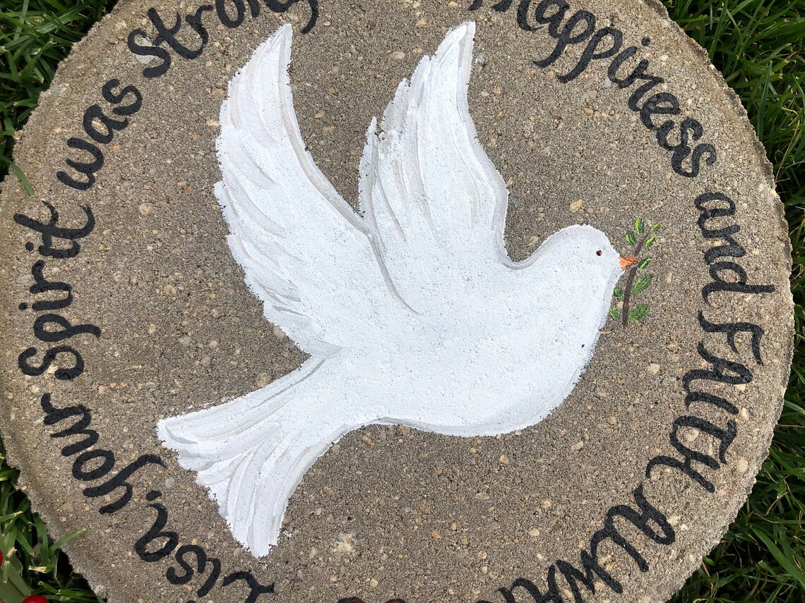 DOVE Memorial Stone Memorial Garden Stone Memorial Gift - Etsy