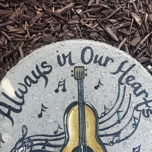 MUSIC Memorial Gift. Music Memorial Garden Stone Gift, Guitar, Music ...