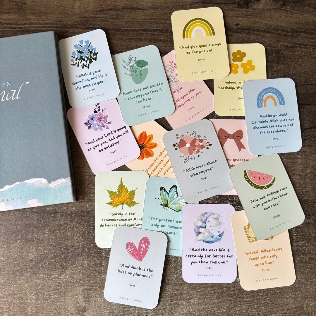 Quranic Reminders A Set of 16 Cards Containing Beautiful Verses From ...