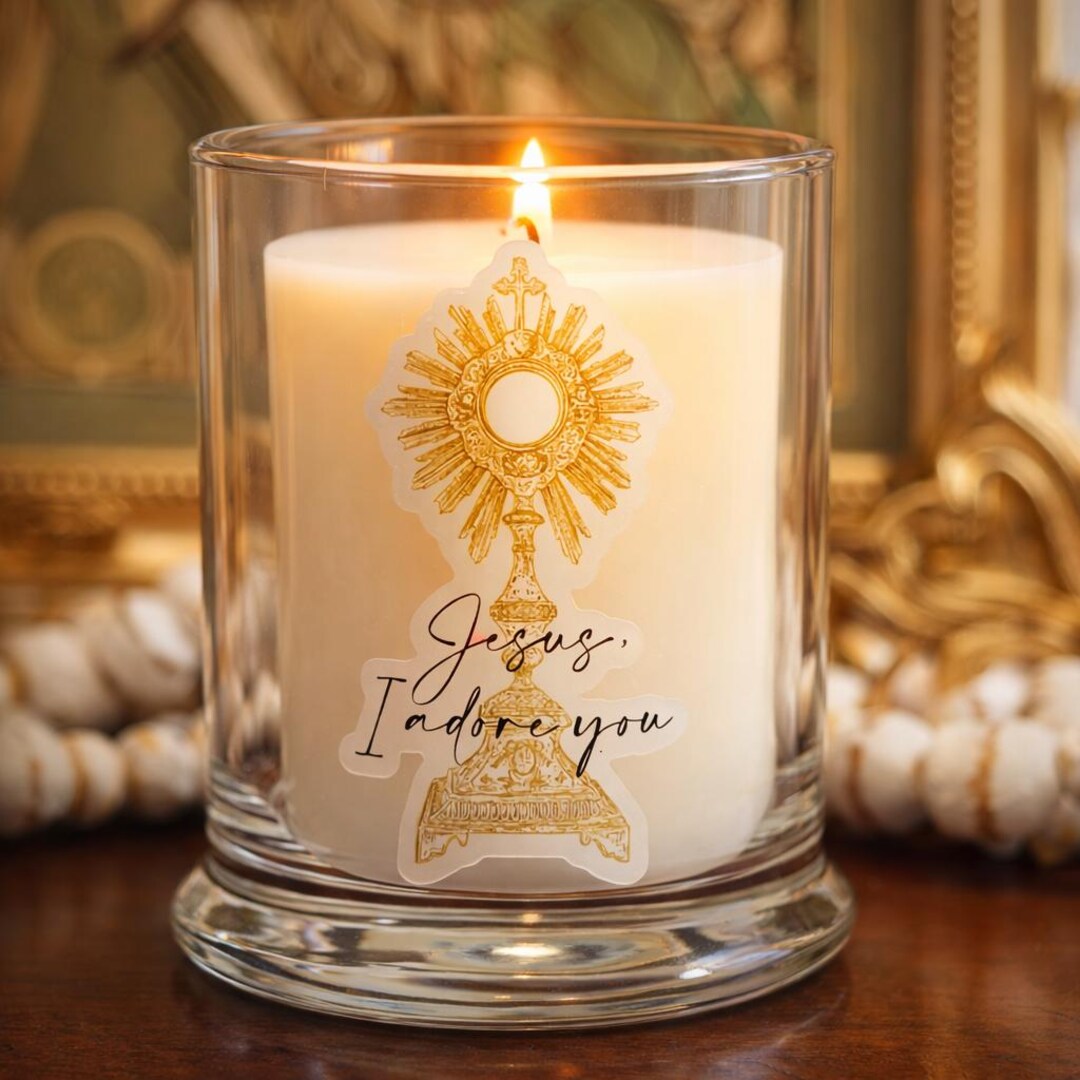 Monstrance Candle Holder | Eucharist Prayer Candle | Blessed Sacrament ...
