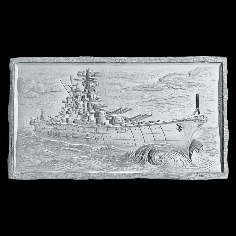 Yamato Battleship CNC STL File, 3D Relief CNC Router File, Wood Carving ...