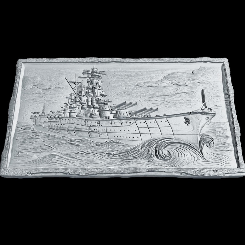 Yamato Battleship CNC STL File, 3D Relief CNC Router File, Wood Carving ...