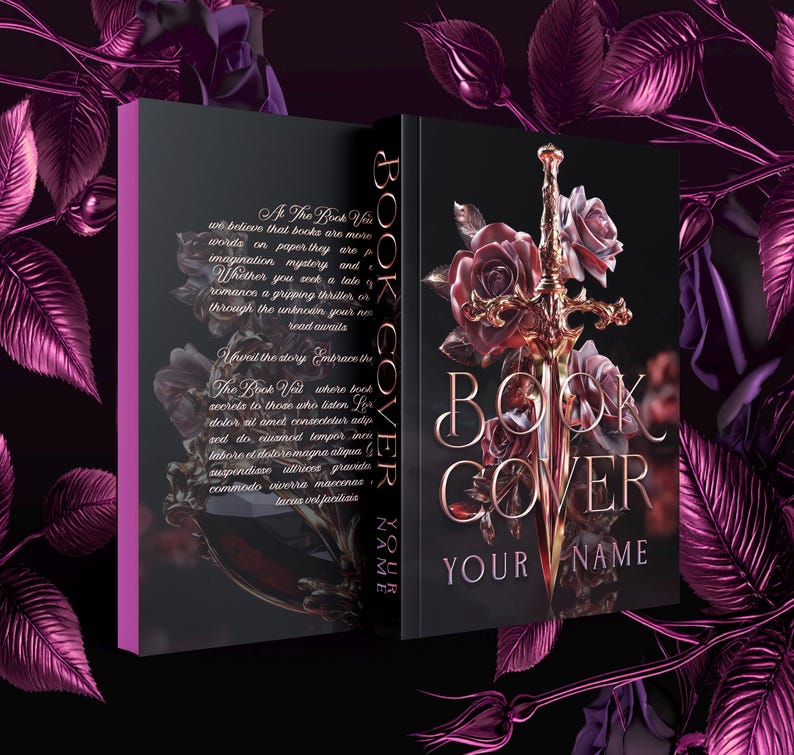 Premade Book Cover: Rose & Blade for Fantasy or Romance – Customizable ...