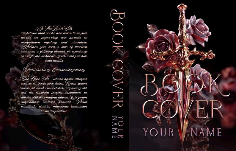Premade Book Cover: Rose & Blade for Fantasy or Romance – Customizable ...