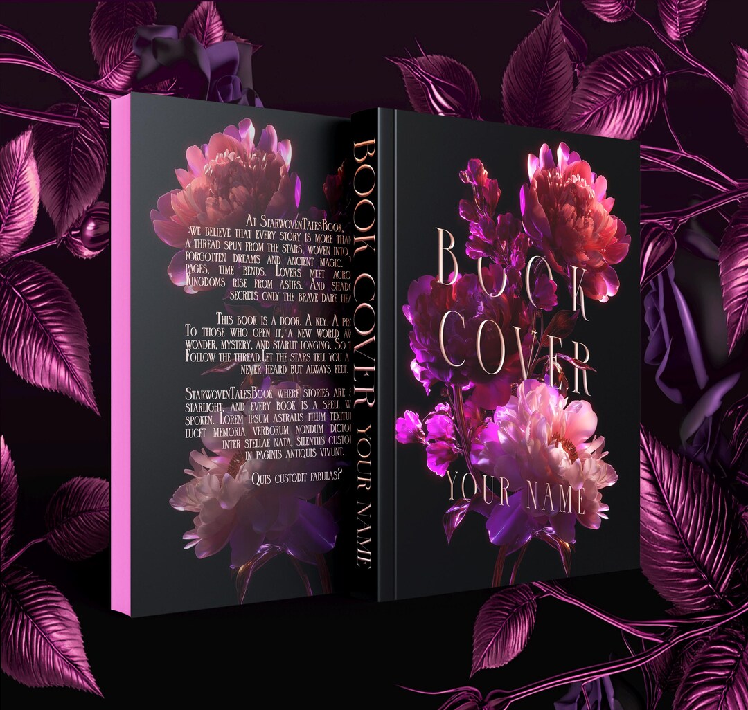 Premade Book Cover: Flower Fantasy or Romance – Customizable KDP Design ...