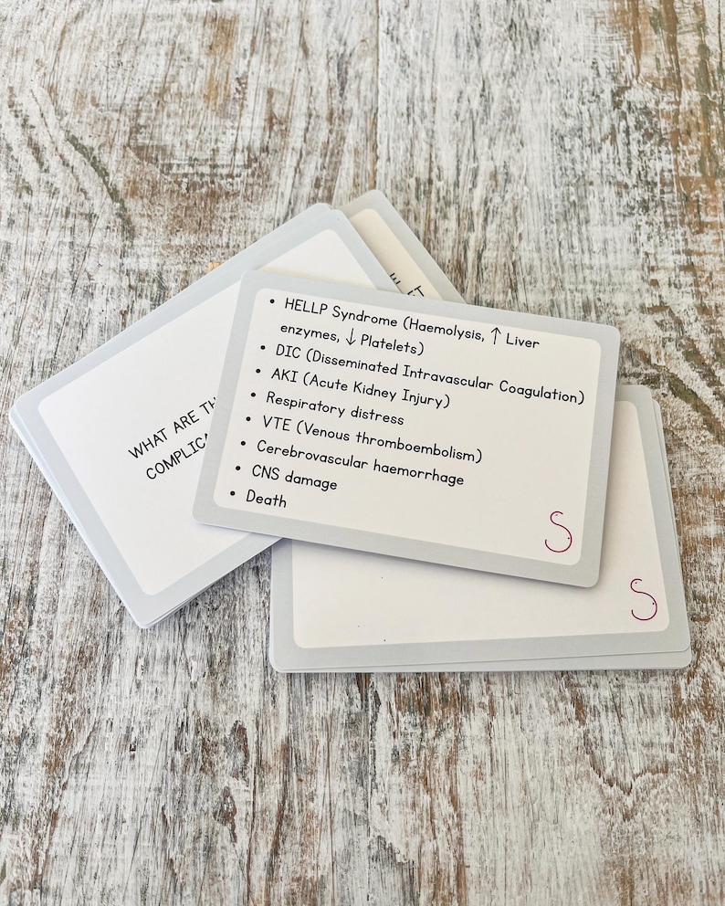 Midwifery Flashcards – Eclampsia OSCE Revision & Emergency Study Cards ...