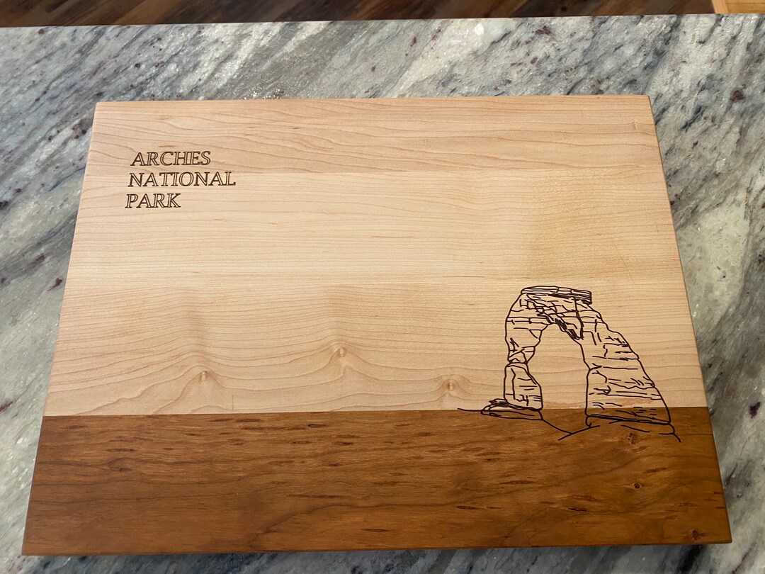 Arches National Park Cutting Board Maple and Cherry Delicate Arch - Etsy
