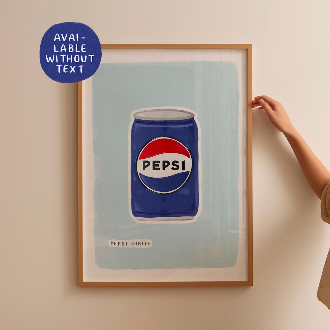 Pepsi Girlie Fun Cool Funky Kitchen Wall Art Print Pepsi Lover Gift ...