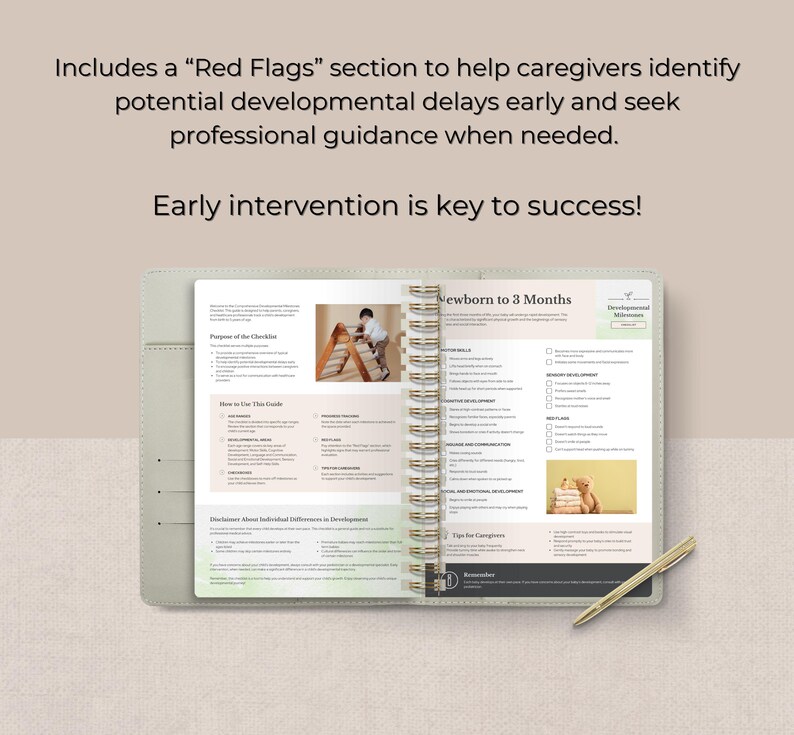 Developmental Milestones Checklist, Baby Milestone Tracker, Child ...