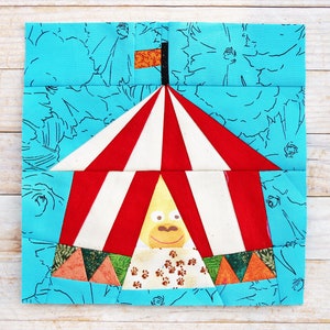 Circus Tent Quilt Block Pattern: Big Top Paper Piecing FPP (PDF ...