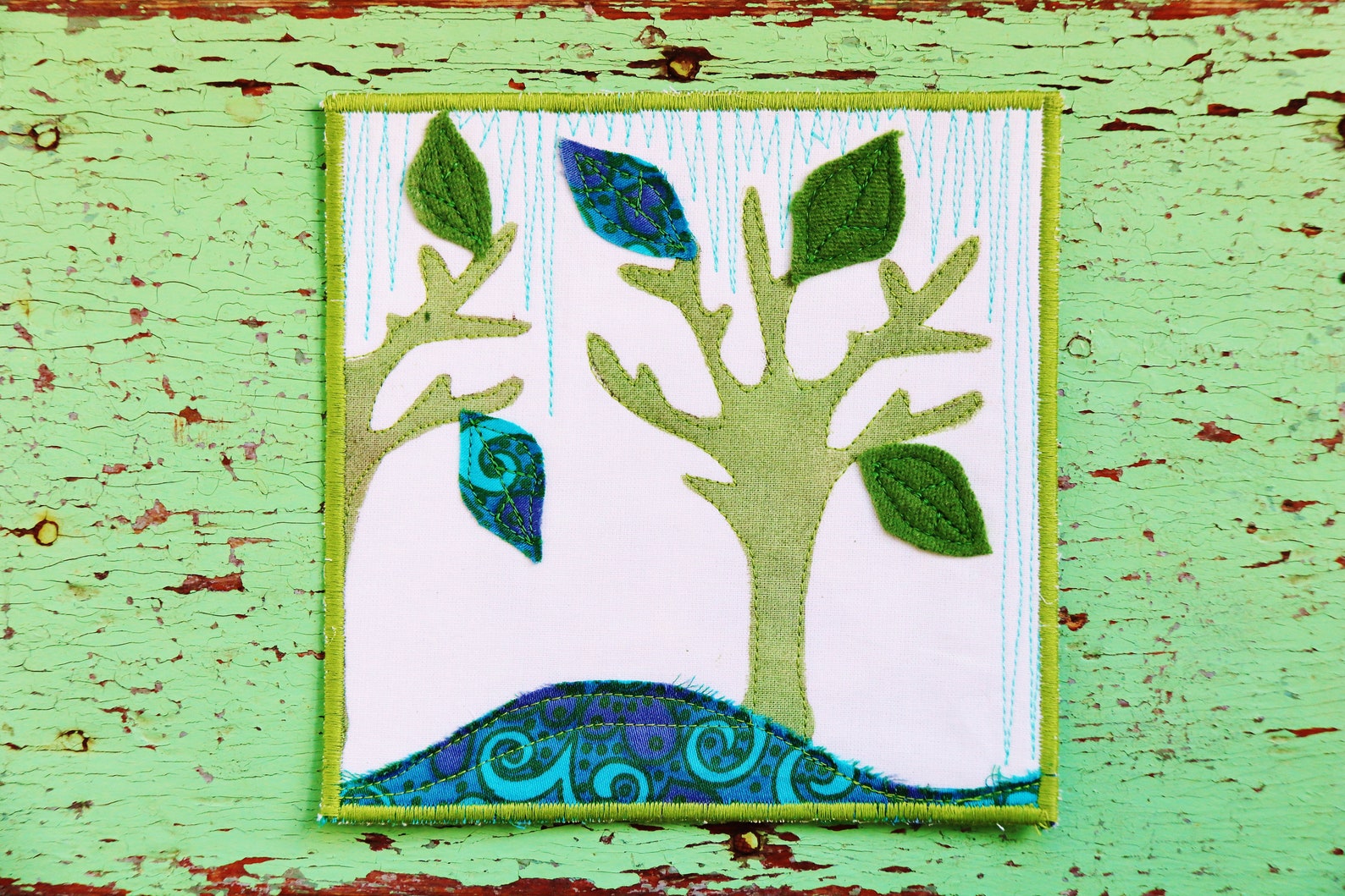 Greeting Card Postcard Birthday Trees Rain Spring Summer - Etsy