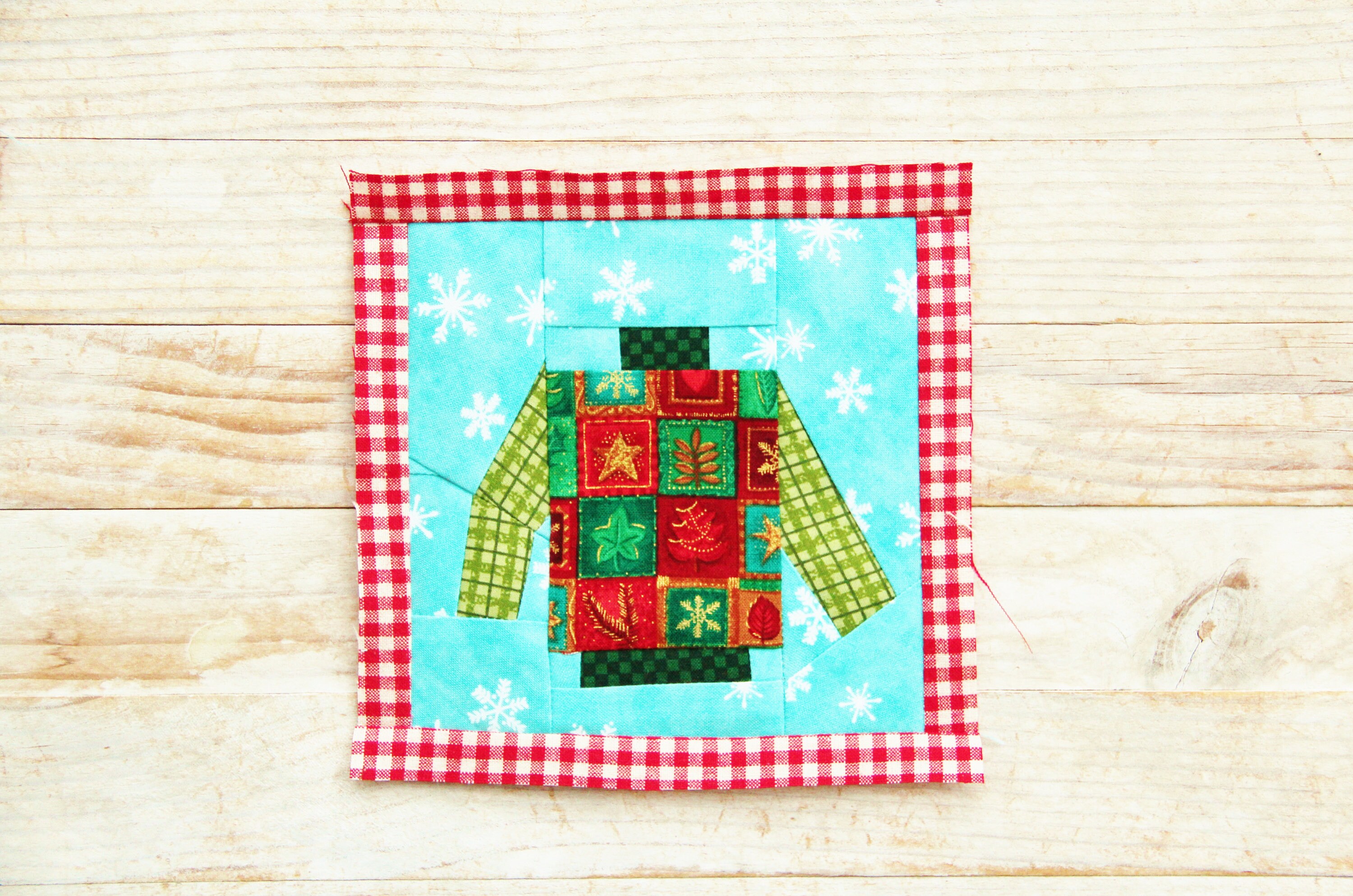 Ugly Christmas Sweater Quilt Block Pattern PDF Instant Download Modern ...