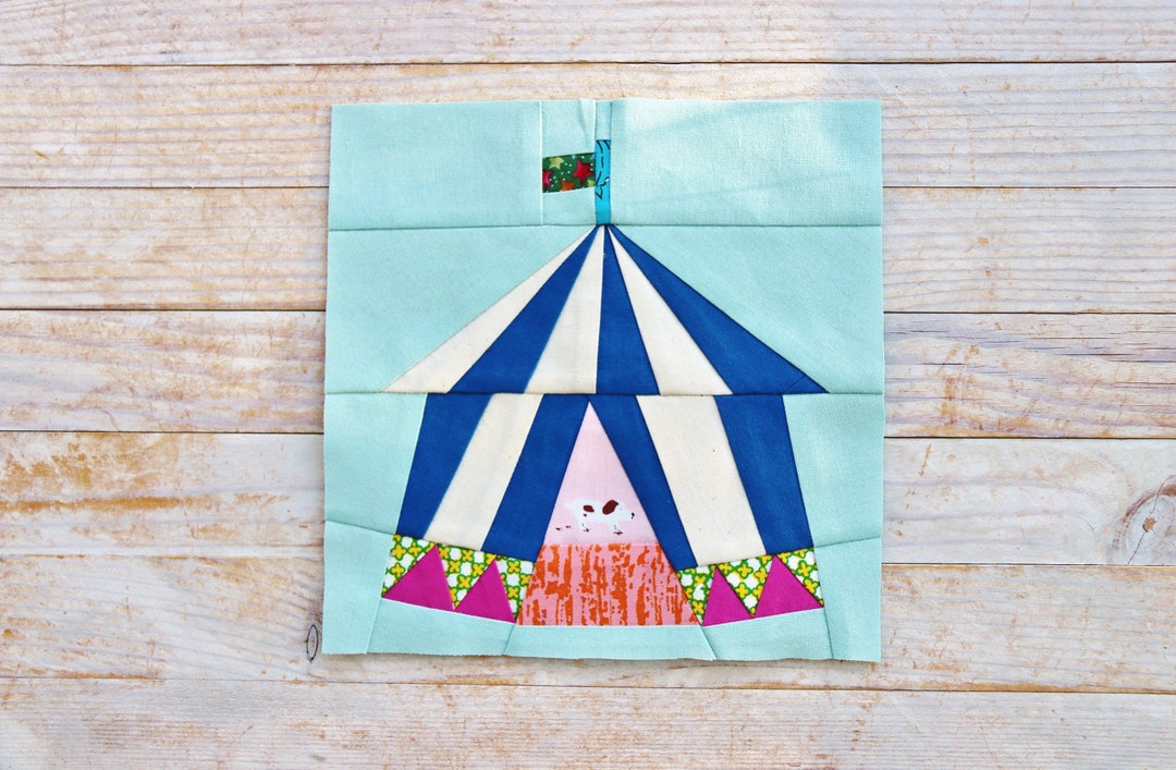 Circus Tent Quilt Block Pattern: Big Top Paper Piecing FPP (PDF ...