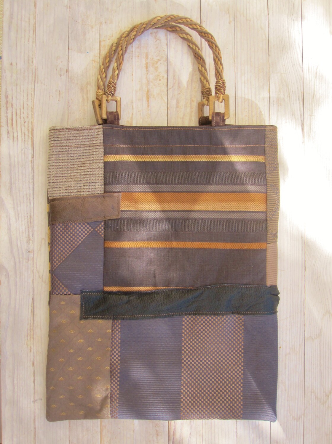 Tote Bag Handbag Rustic Shopping Bag Shopper Patchwork - Etsy