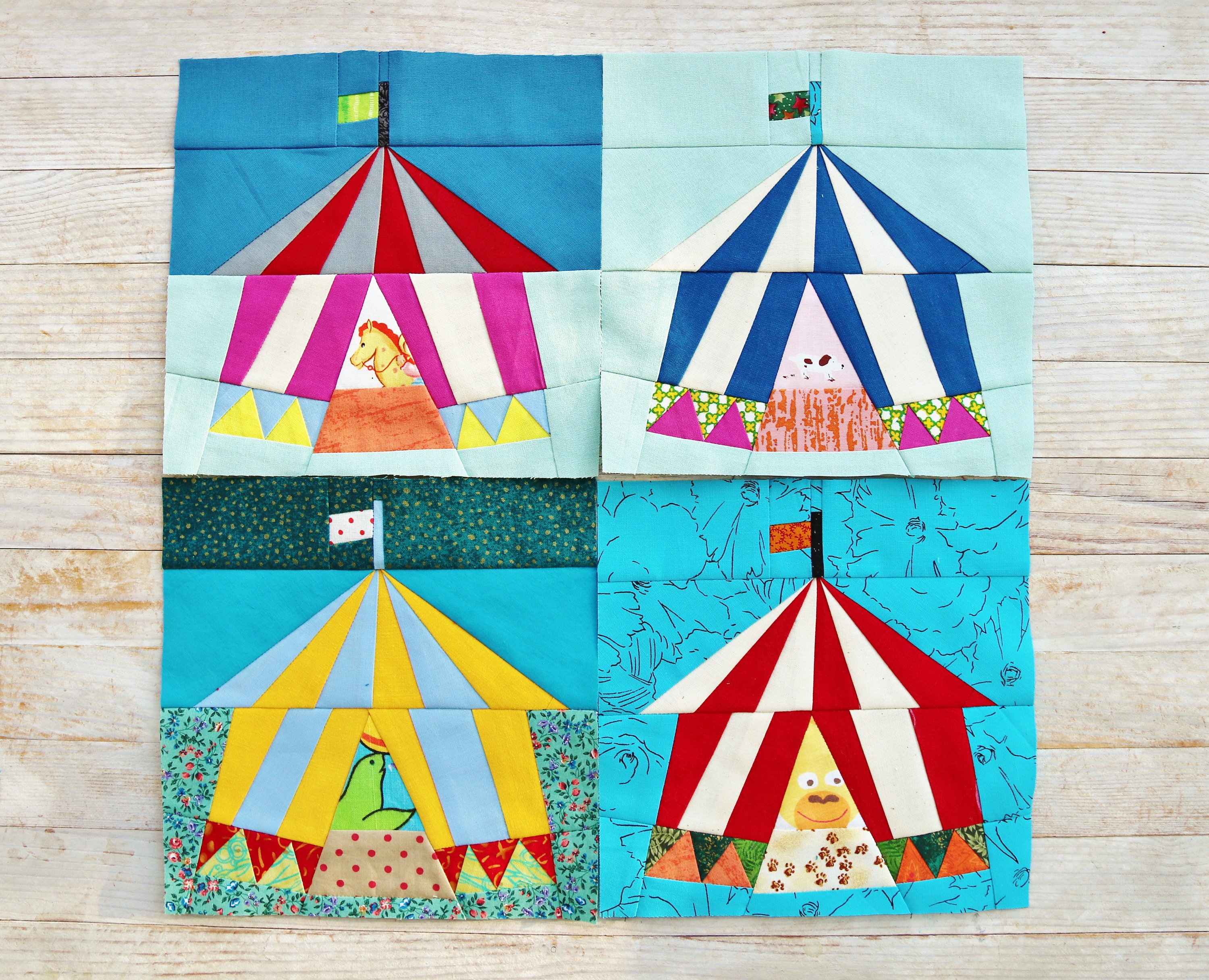 Circus Tent Quilt Block Pattern: Big Top Paper Piecing FPP (PDF ...