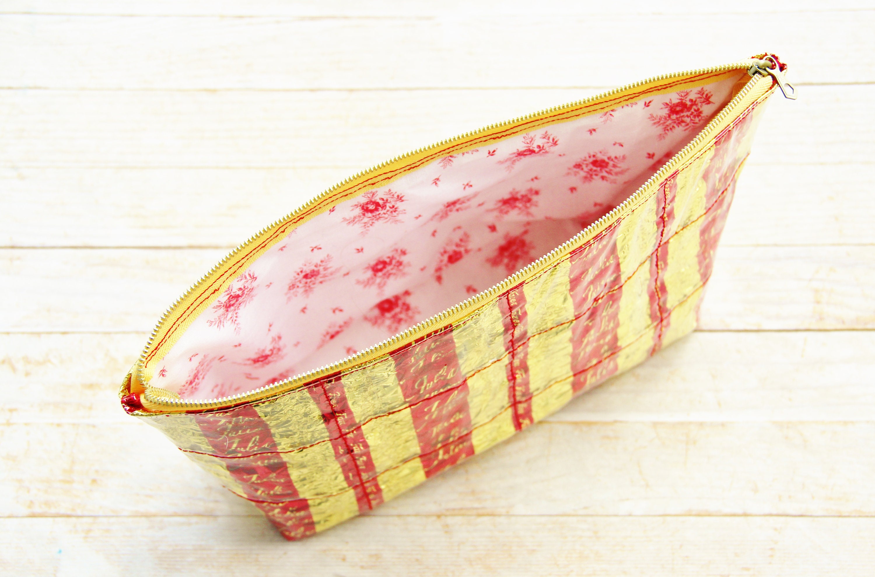 Cosmetic Bag Candy Wrapper Carry-all Zipper Pouch Make-up - Etsy