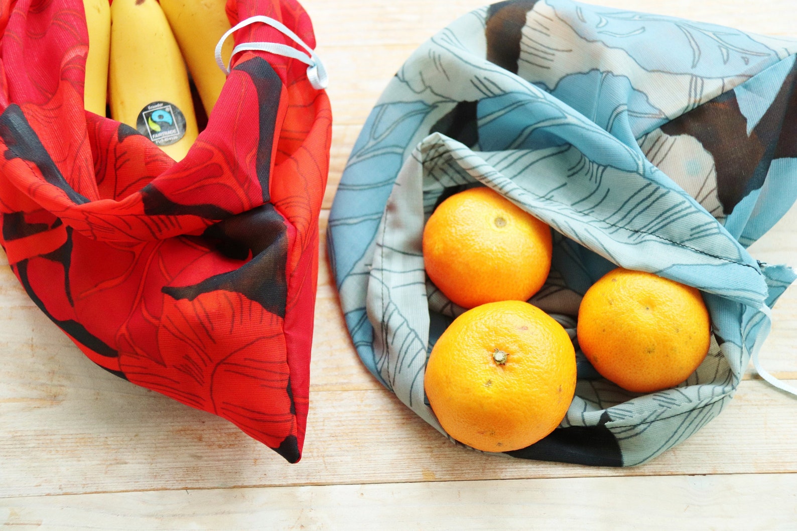 Reusable Fruit Bag Retro Zero Waste Drawstring Vegetable - Etsy