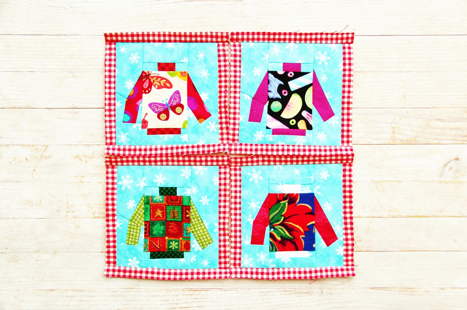 Ugly Christmas Sweater Quilt Block Pattern PDF Instant Download Modern ...