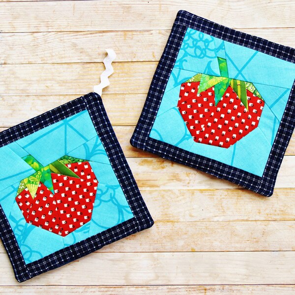 Strawberry Mug Rug - Etsy