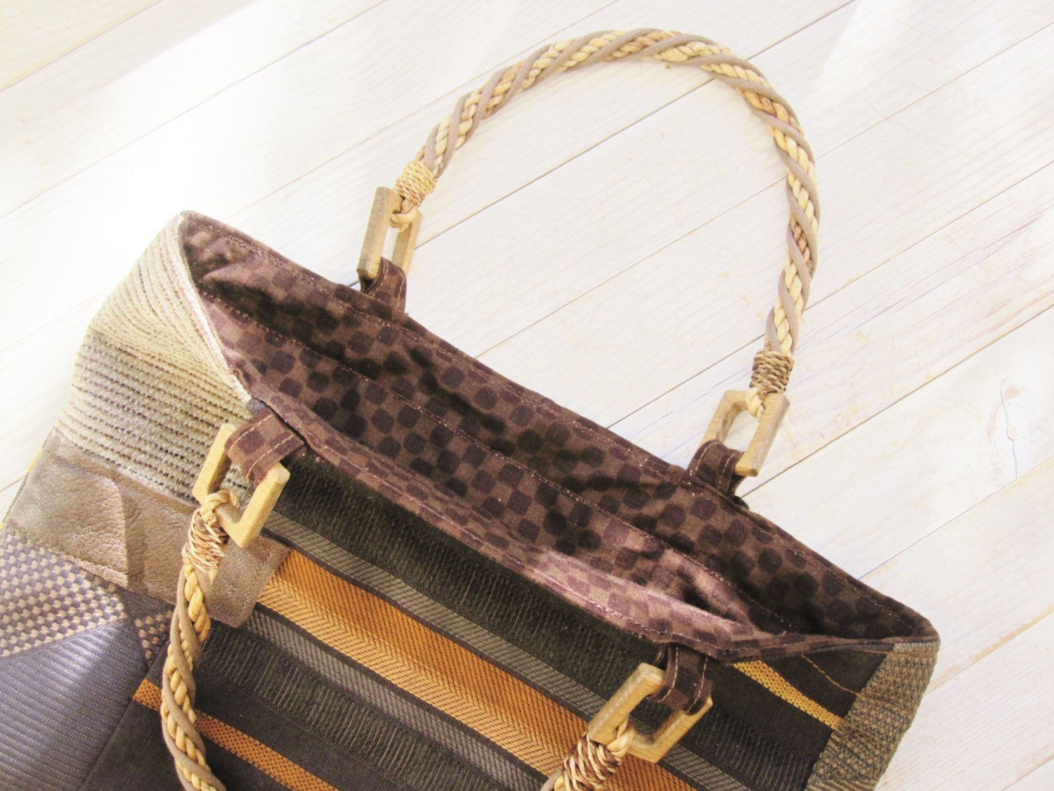 Tote Bag Handbag Rustic Shopping Bag Shopper Patchwork - Etsy