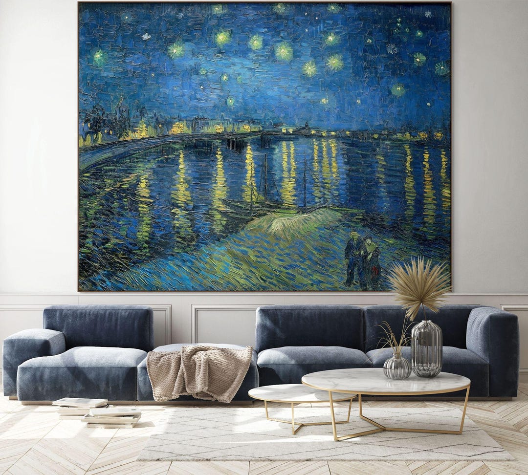 32K Wall-size Poster, Starry Night Over the Rhône by Van Gogh Printable ...