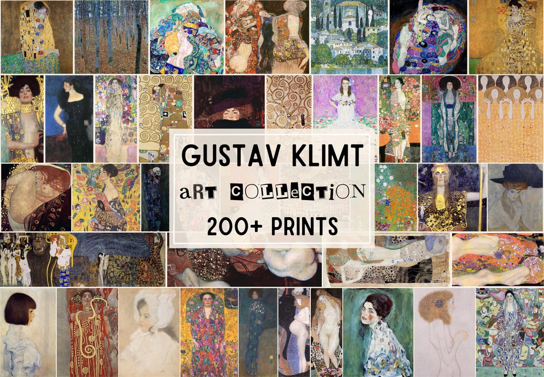 200+ Gustav Klimt Paintings & Drawings, Ready to Print Digital ...