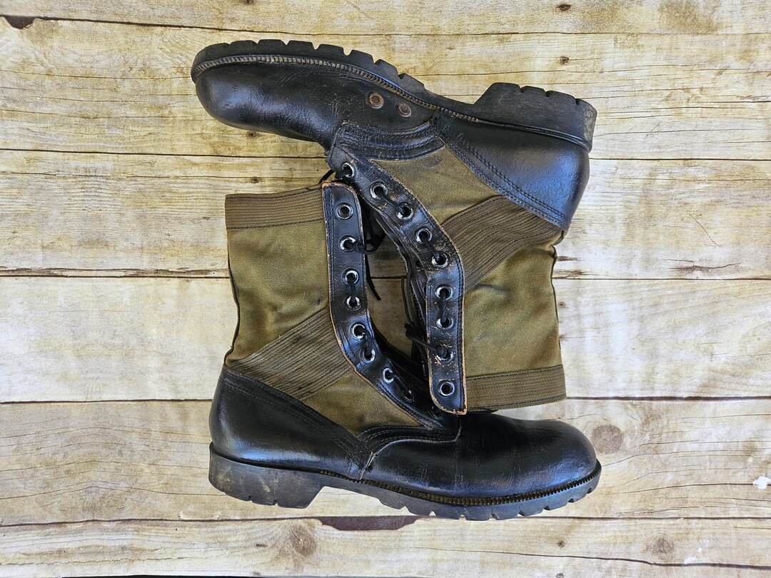 Vintage 9R Jungle Boots, Vietnam War Military Combat Boots, Vietnam Era ...