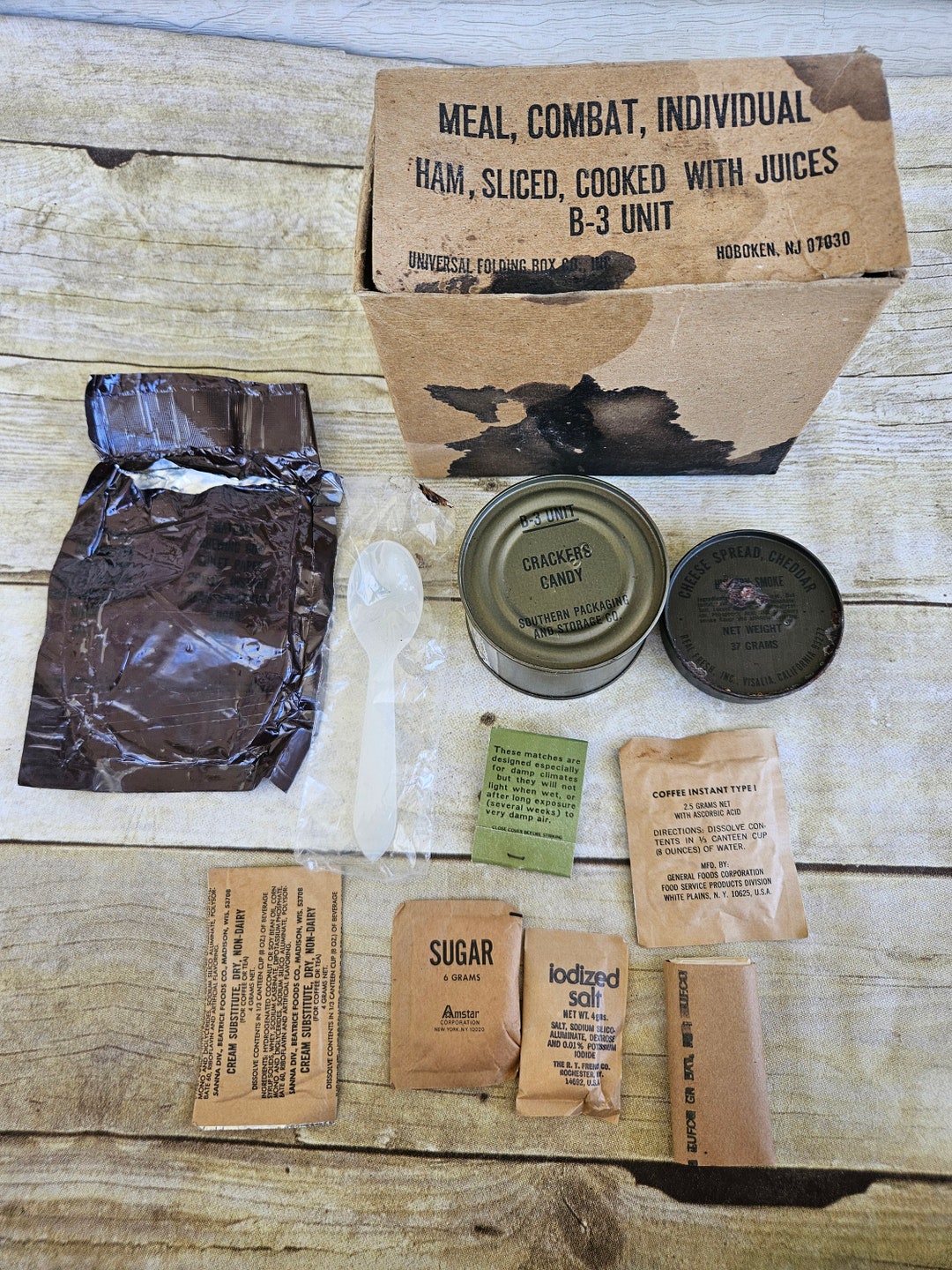 Vintage Vietnam War, Combat Individual MCI C Ration B1 Unit, Ham ...