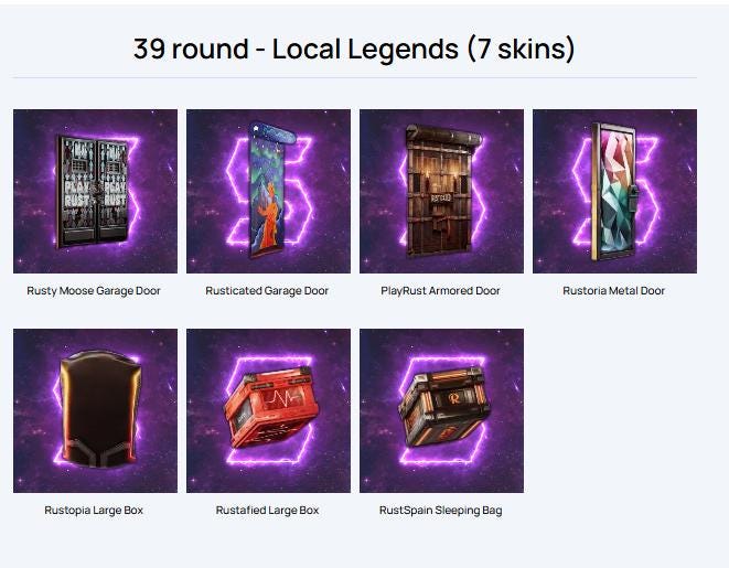 RUST - Twitch Drop - 39 ROUND - 7/7 SKINS - Etsy