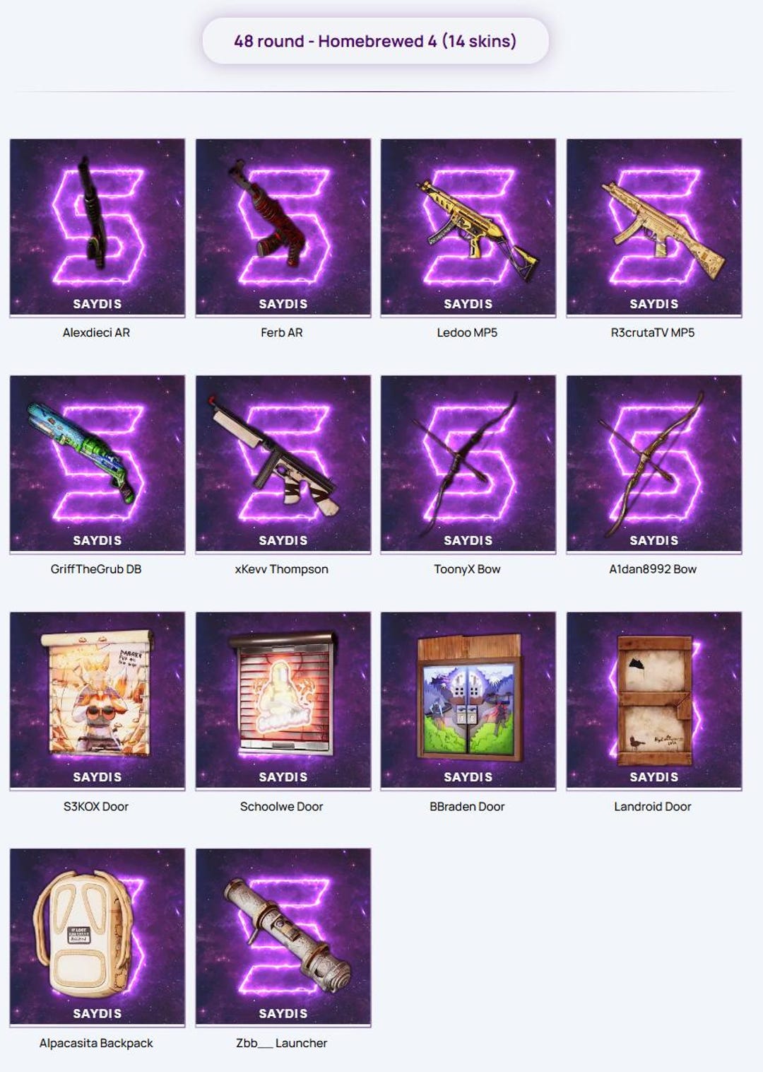 RUST - Twitch Drop - 48 ROUND - 14/14 SKINS Steam Only - Etsy