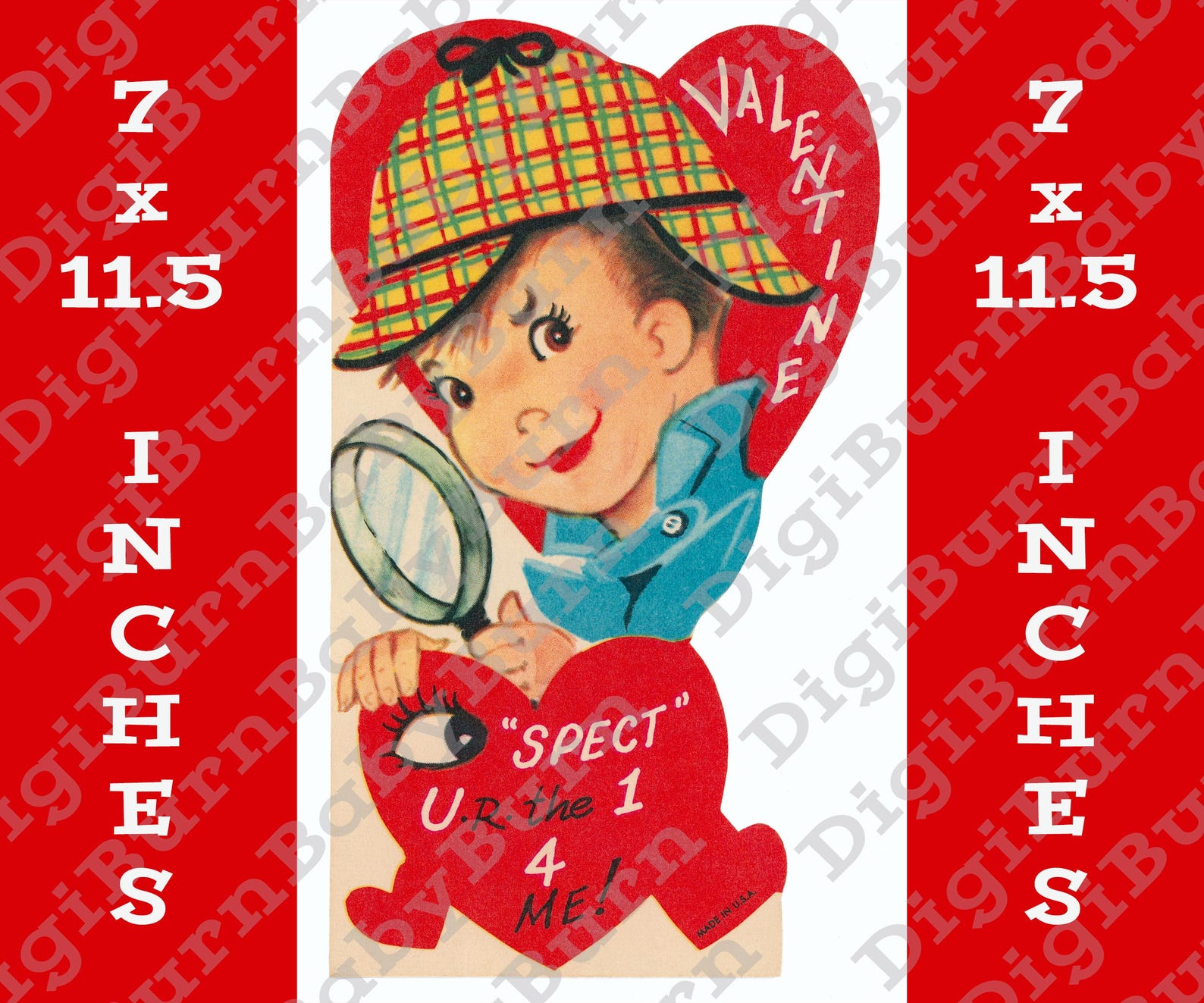 Retro Detective Valentine's Day Card: 1950s Printable (digital Download ...