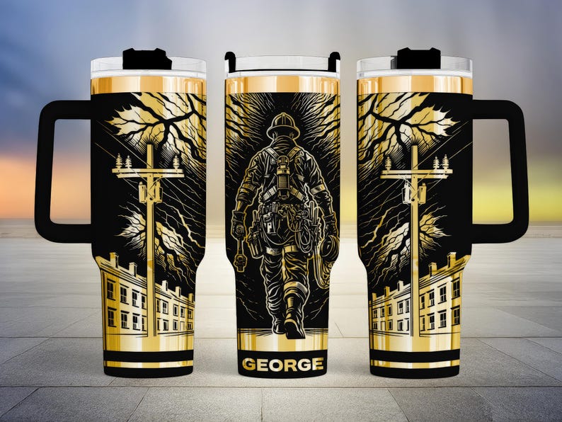 Lineman Laser SVG 40oz Tumbler Wrap | Powerline Worker Utility ...