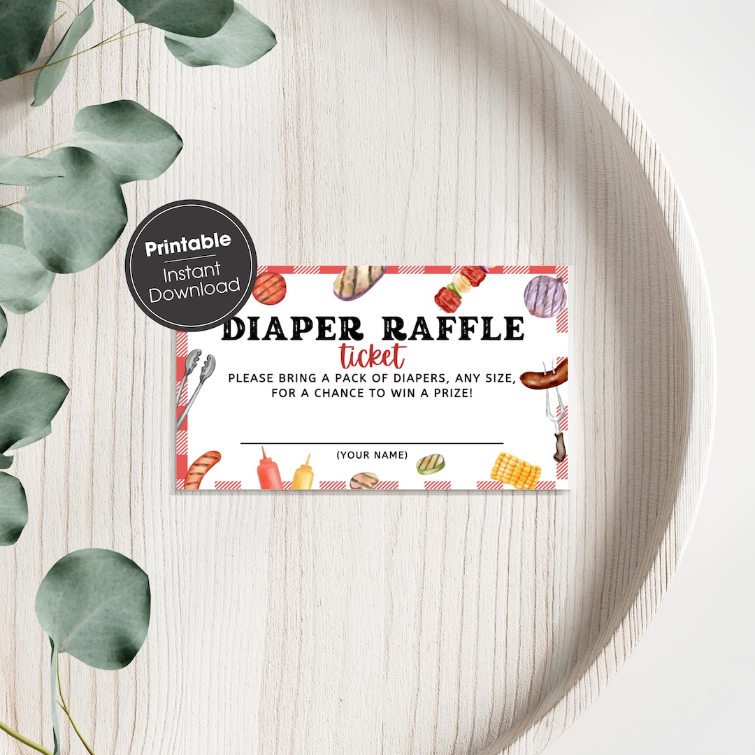 Baby-q Sprinkle Invite Insert | Diaper Raffle Ticket | Instant Download ...