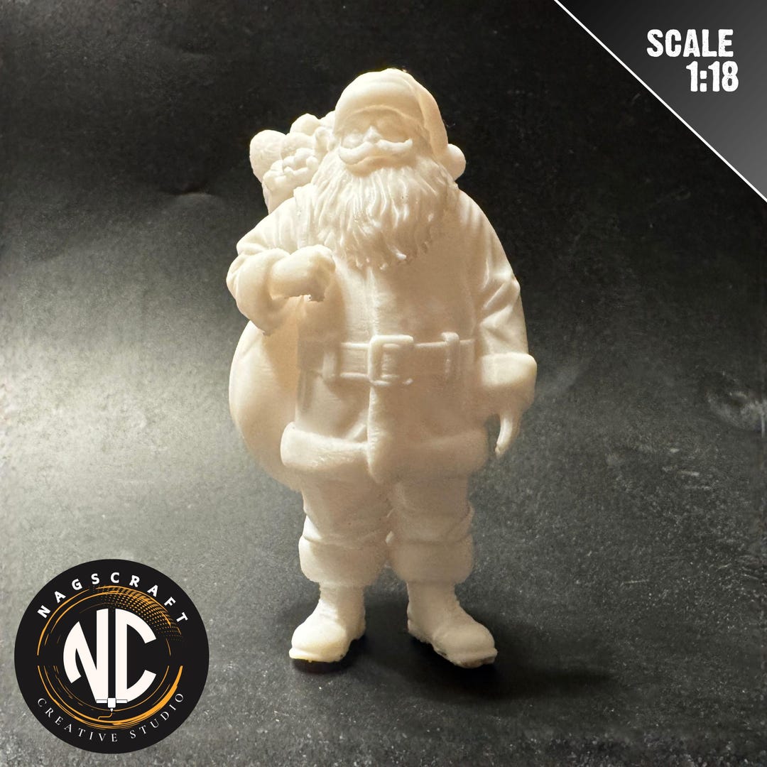 Miniature Figure 1:18 Scale Classic Santa Claus & Bag Diorama Model by ...