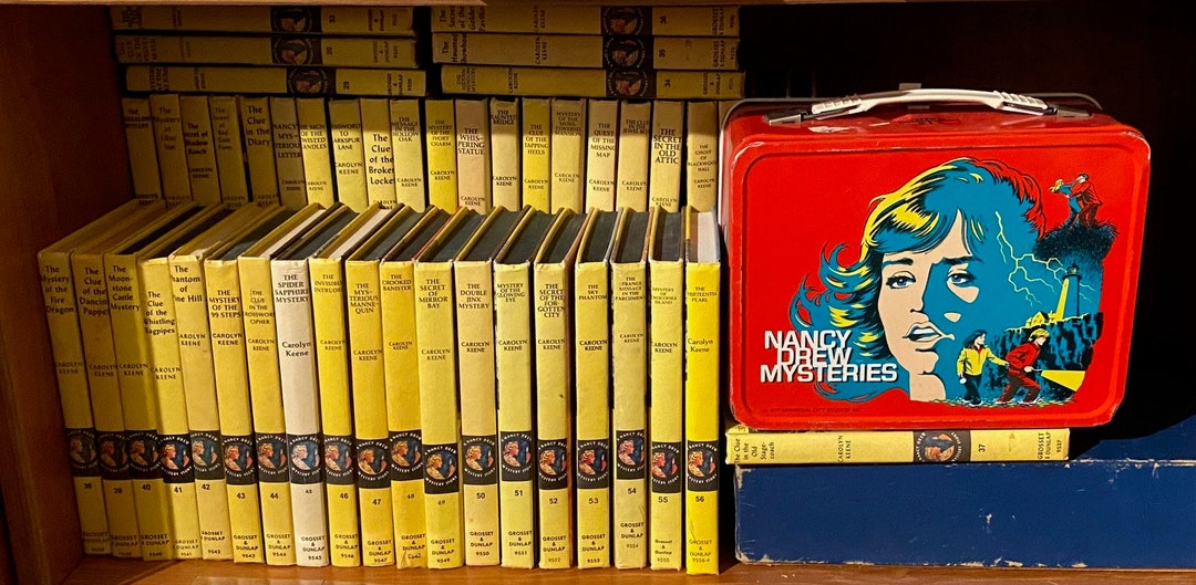 Nancy Drew Books Yellow Matte by Carolyn Keene With Black on White ...