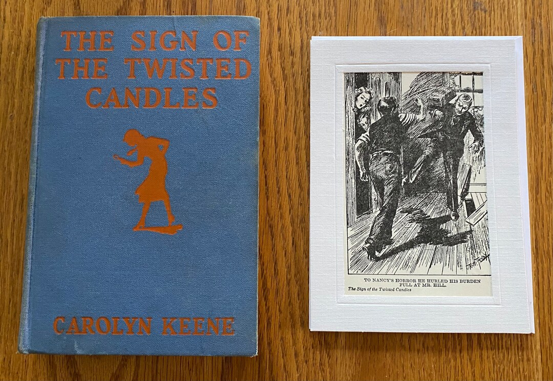 Nancy Drew 09 the Sign of the Twisted Candles - Blue Boards With Orange ...