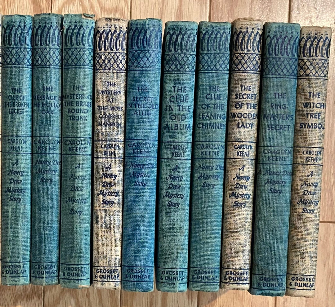 Nancy Drew Books Older TWEED MATTE BLUE Without Dust Jackets Dj by ...