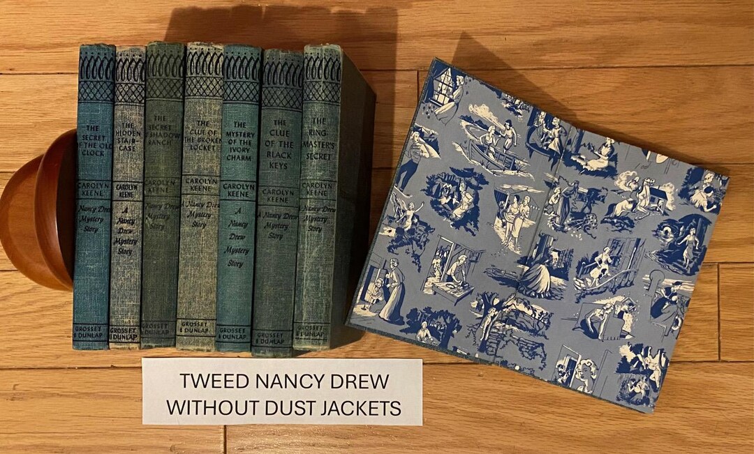 Nancy Drew Books Older TWEED MATTE BLUE Without Dust Jackets Dj by ...
