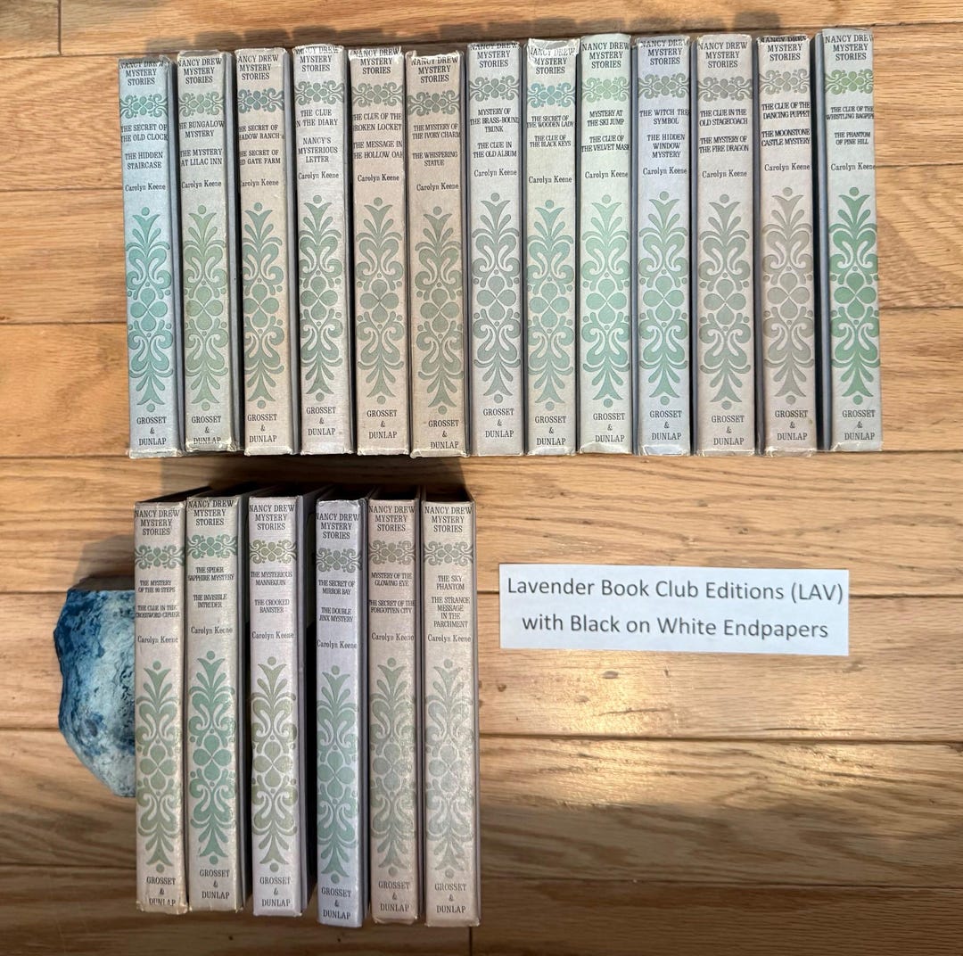 Nancy Drew Books by Carolyn Keene Lavender Twin Thriller Double Lilac ...