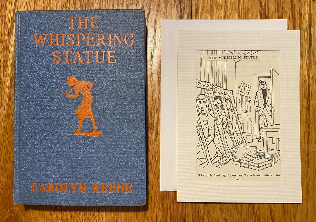 Nancy Drew 14 the Whispering Statue Blue Boards With Orange Silhouette ...