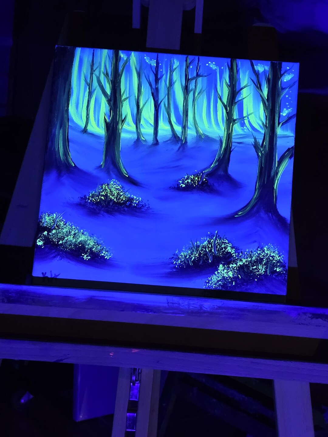 Painting #279 12"x12" (glows in Black Light) - Etsy