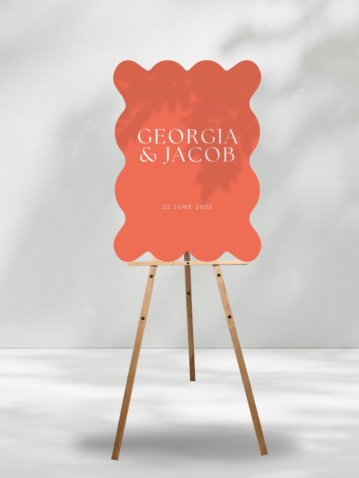 Modern Squiggle Wedding Sign Template | Welcome Sign - Etsy