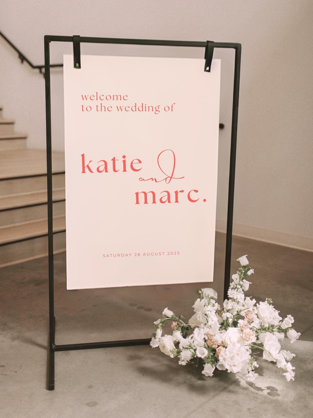 Modern Wedding Sign | Template - Etsy